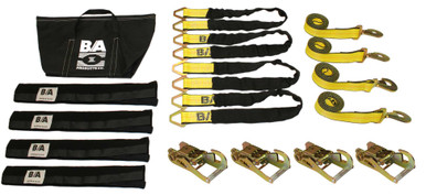 Heavy-Duty Snap Hook Ratchet Axle Straps Tie-Down Kit