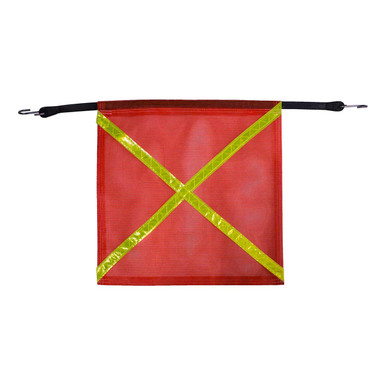 Orange Safety Flag w/Reflective X 18-Inch by 18-Inch
