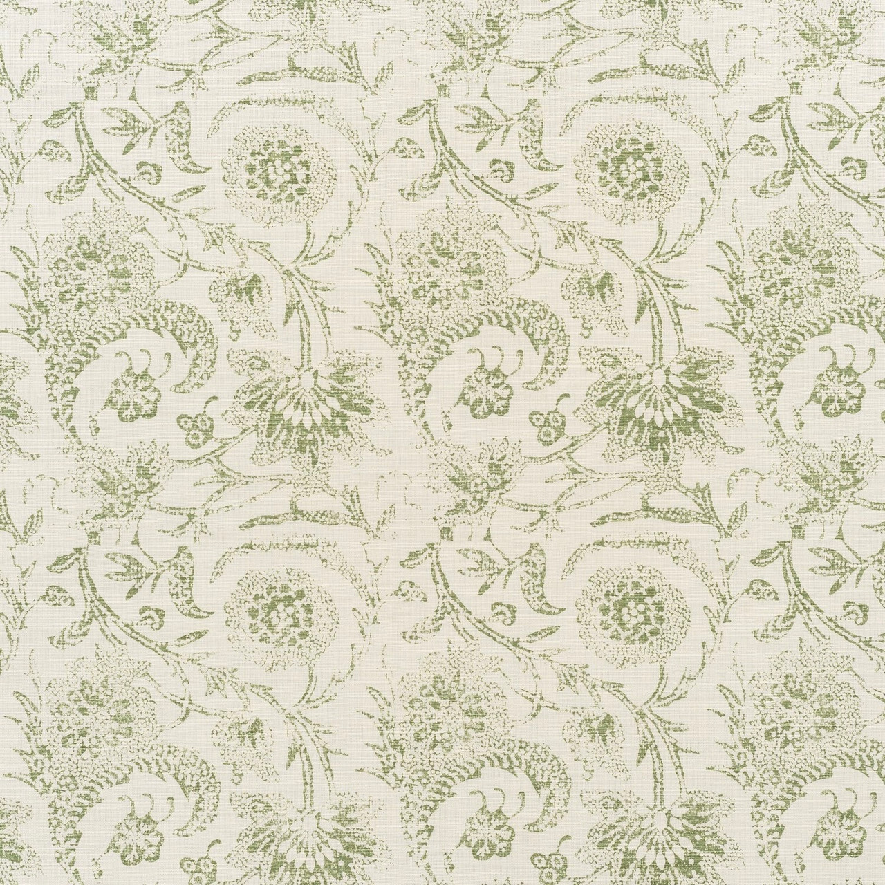 Bennison Injigo Lace - Green on Oyster - English Farmhouse Furniture Inc