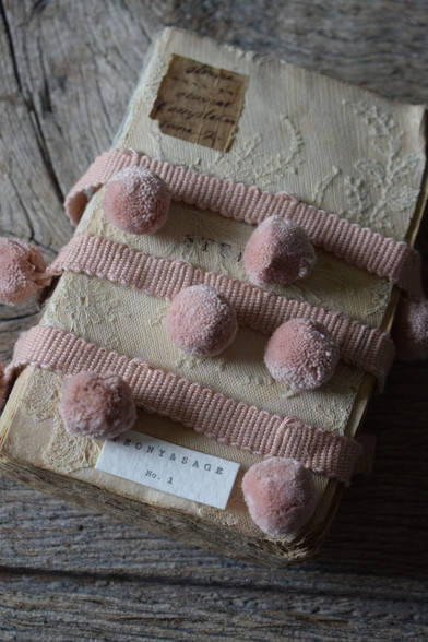 BEAUTIFULL POWDER PINK POM POMS - English Farmhouse Furniture Inc