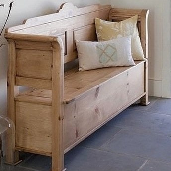 Farmhouse ottoman bench store