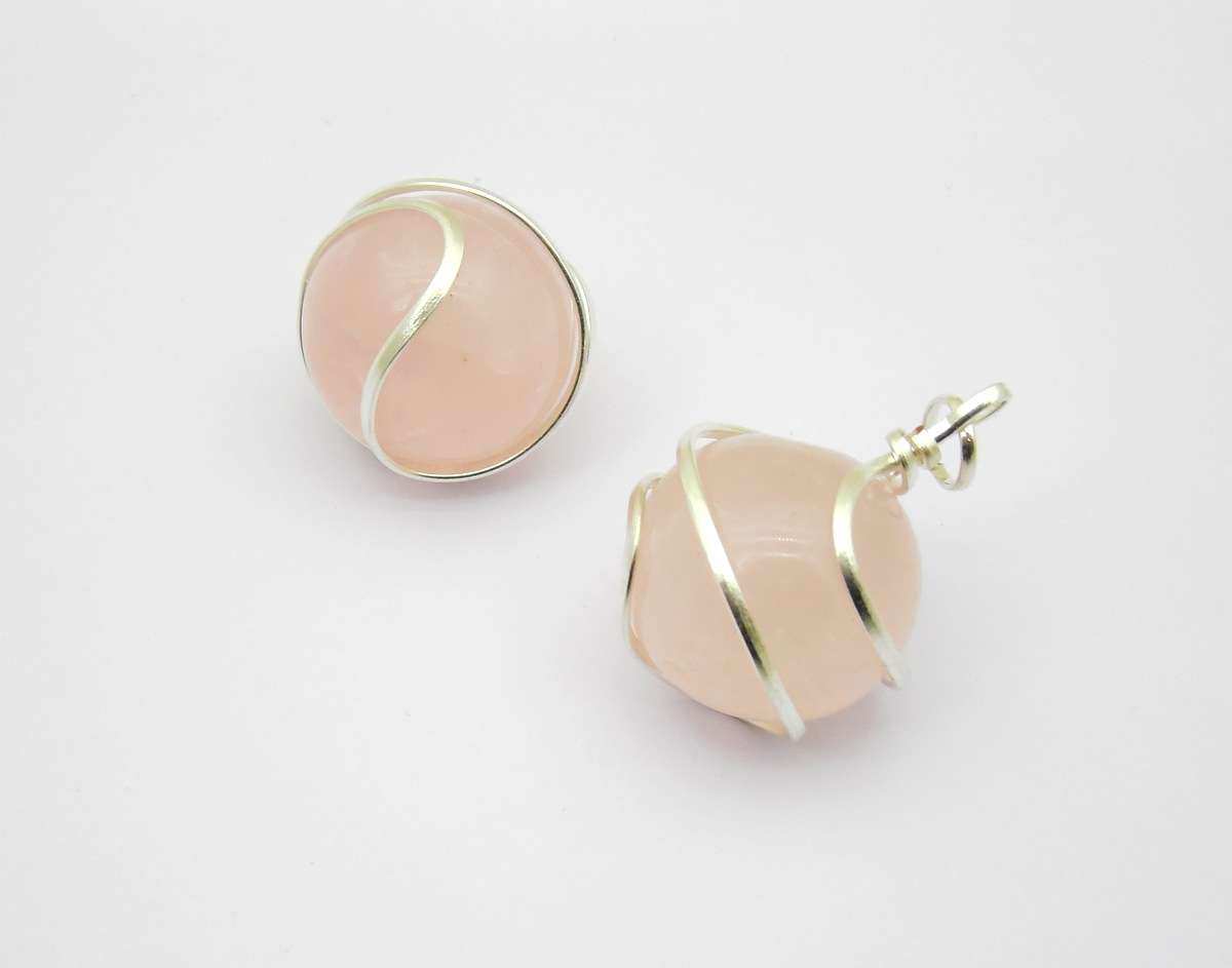 Crystal Quartz Sphere / Ball Wire Wrap Pendant – Wishcrystal