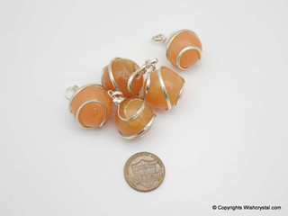 Crystal Quartz Sphere / Ball Wire Wrap Pendant – Wishcrystal