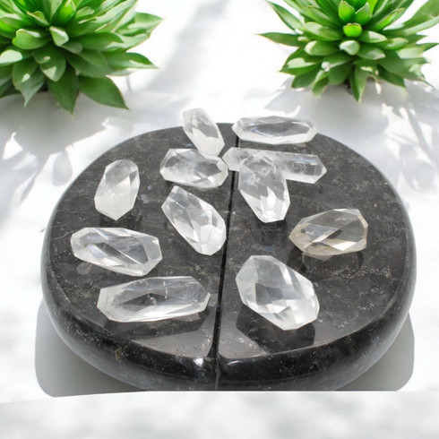 Himalayan Crystal Diamond Cut Double Terminated Points - AA Grade