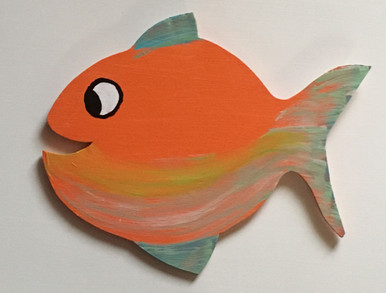 ORANGE SUNFISH #1 --- by Steve Knight - - Possum County Folk Art Gallery