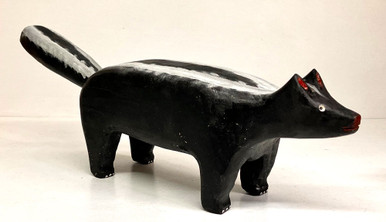 RARE SKUNK CARVING by JIM LEWIS