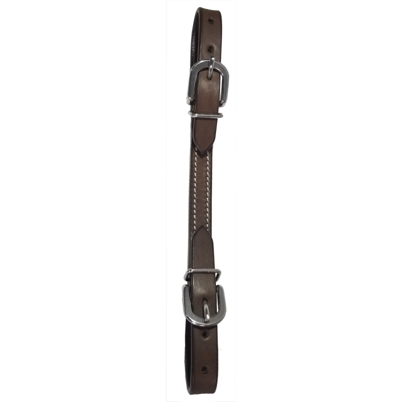 True North Sewn Dark Oil Harness Leather Curb Strap
