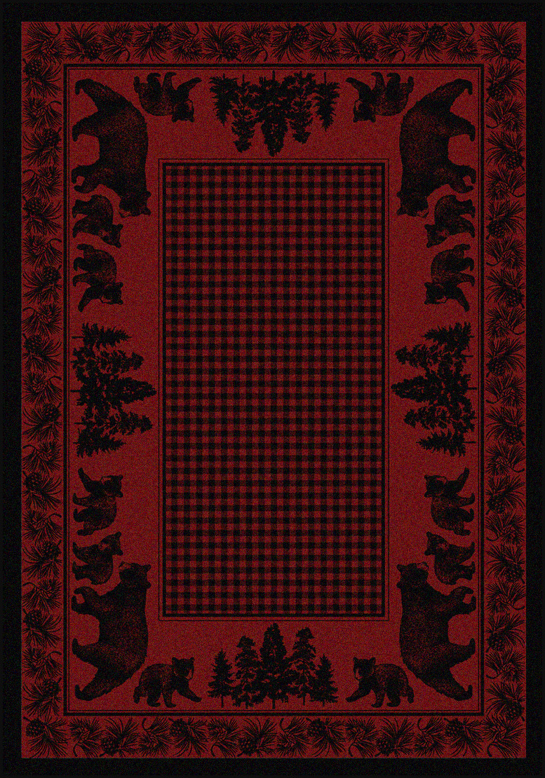 Buy The Bear Family/Red 4x5 Rug | Blankets.com