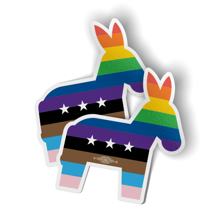 Pride Donkey Sticker 2-Pack - The Official Democratic Store