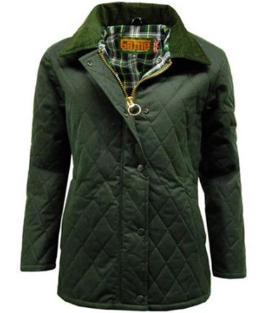 Game Ladies Zara Quilted Wax Jacket Olive - lakelandcountry