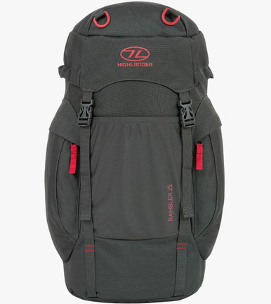 Highlander Rambler Rucksack 25L Charcoal RAM025-CH - lakelandcountry