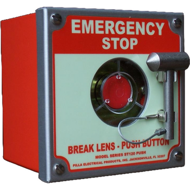 Pilla ST120SN1BP1SL-Emergency Stop | NEMA 1 Break Glass | ZOT Supply