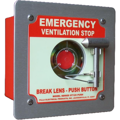 Pilla ST120FN1BP1SL-Emergency Ventilation Stop | NEMA 1 Break Glass ...