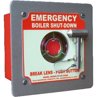 Pilla ST120FN1BP1SL-Emergency Boiler Shut-Down | NEMA 1 Break Glass ...