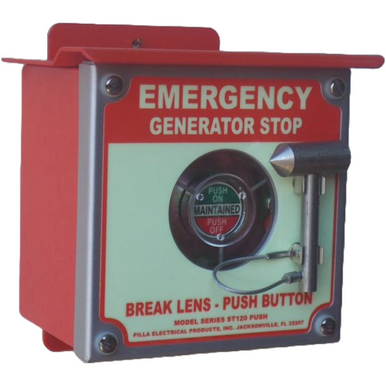 Pilla ST120SN4BP2SL-Emergency Generator Stop | NEMA 4&12 Break Glass ...