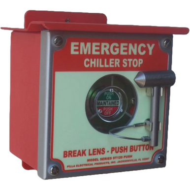 Pilla ST120SN4BP2SL-Emergency Chiller Stop | NEMA 4&12 Break Glass ...