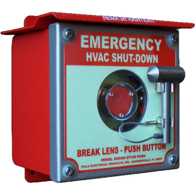 Pilla ST120SN4BP1SL-Emergency HVAC Shut-Down | NEMA 4&12 Break Glass ...