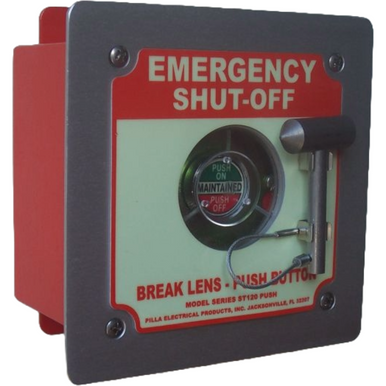 Pilla ST120FN4BP2SL-Emergency Shut-Off | NEMA 1 Break Glass | ZOT Supply
