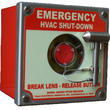 Pilla ST120SN1SL-Emergency HVAC Shut-Down | NEMA 1 Break Glass | ZOT Supply
