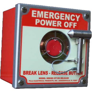 Pilla ST120SN1SL-Emergency Power Off | NEMA 1 Break Glass | ZOT Supply