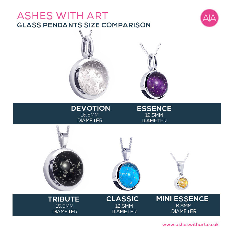 Classic Pendant With Ashes And Glass
