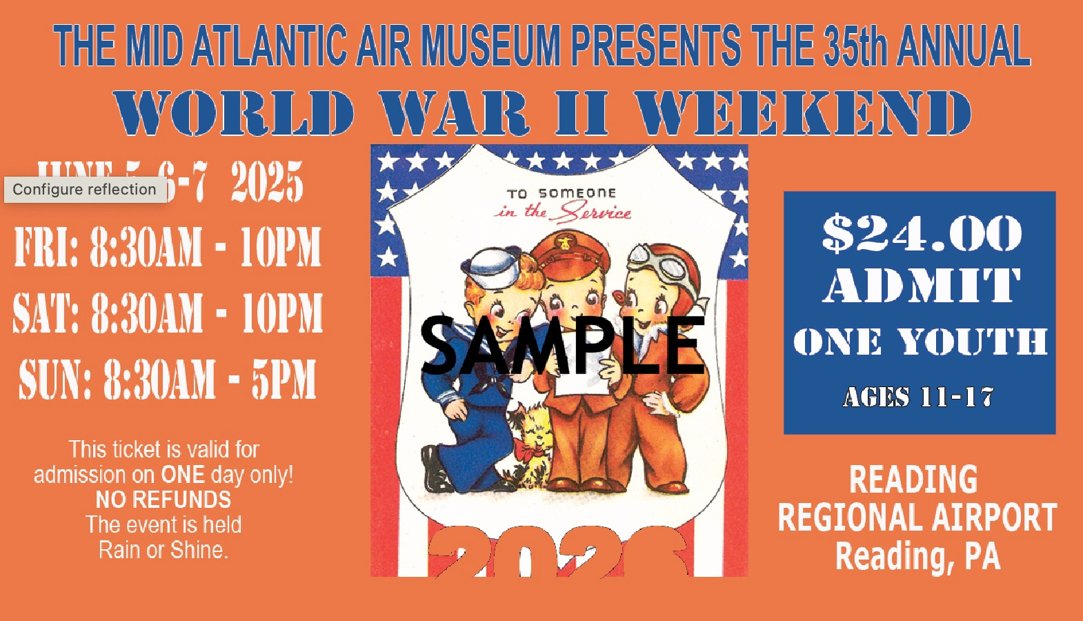 WW II Weekend - Admission Tickets - Mid Atlantic Air Museum