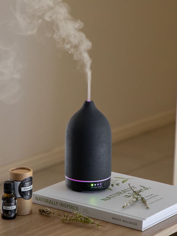 Stone Aroma Diffuser - Black/Black | AWO