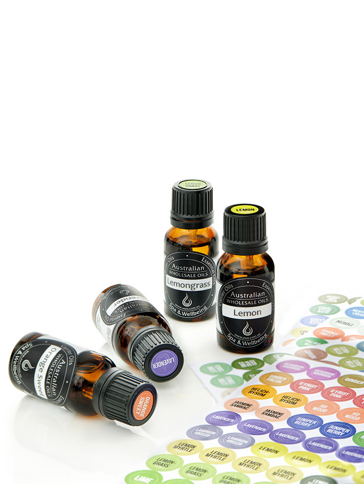 Essential Oil Cap Sticker Pack | Australian Wholesale Oils