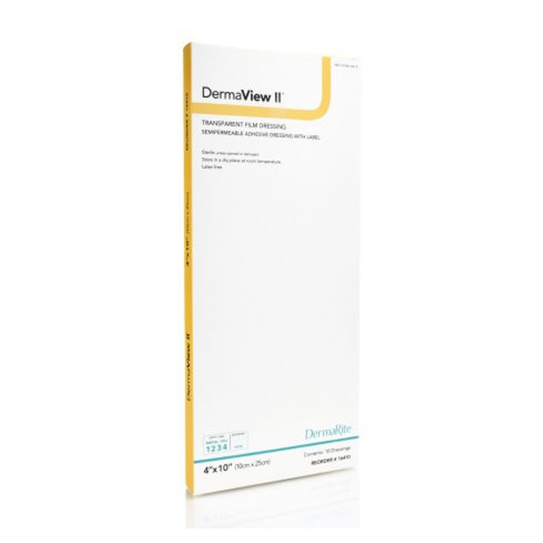 Dermaview Ii Transparent Film Dressing, 4" X 10" [ 10 Pack ] - Medical ...