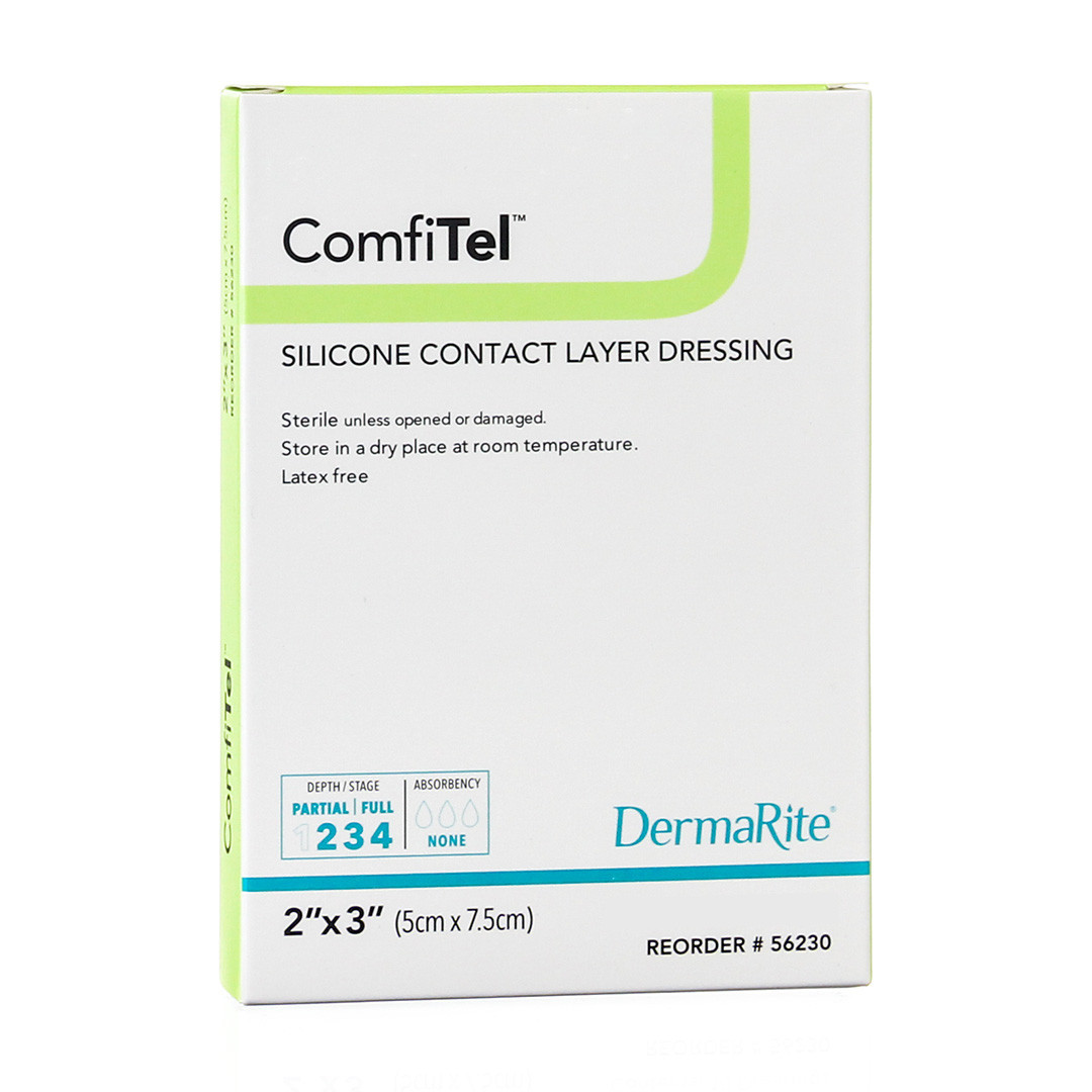 Comfitel Silicone Contact Layer Dressing, 2" X 3" [ 10 Pack ] - Medical ...
