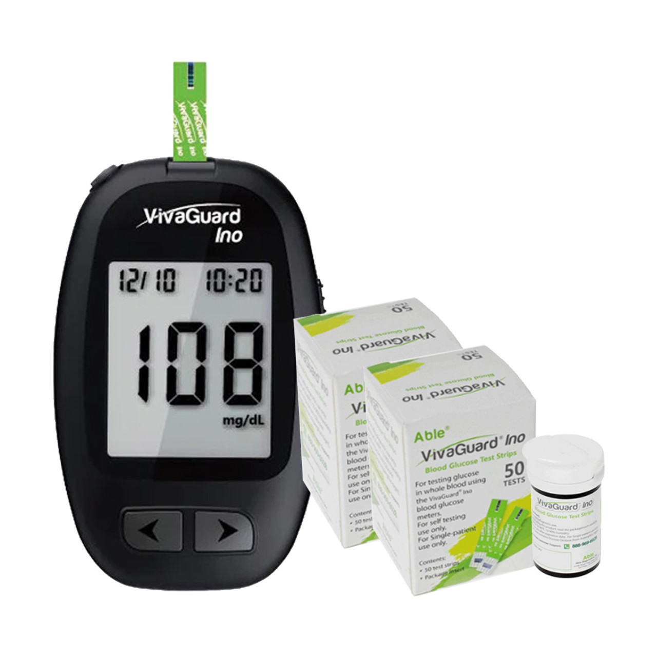 VivaGuard Ino Blood Glucose Meter with 100 test strips - Medical Supply ... VivaGuard Ino Blood Glucose Meter with 100 test strips - Medical Supply ...