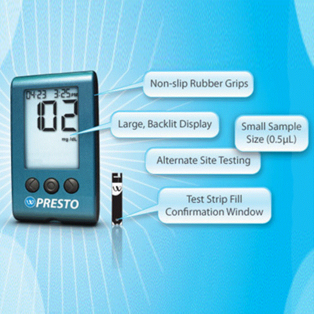Buy AgaMatrix WaveSense Presto Meter Kit For Diabetic Petient Online in ...