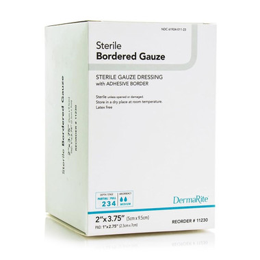 Sterile Border Gauze With Adhesive Border, 2" X 3.75" - Medical Supply ...