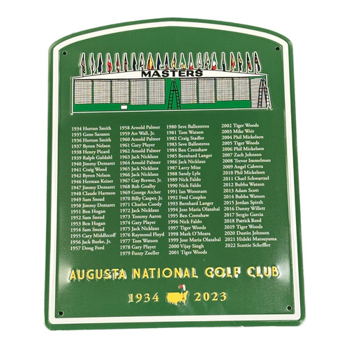 2023 Masters Champions Metal Wall Sign | Masters Merchandise Home and ...