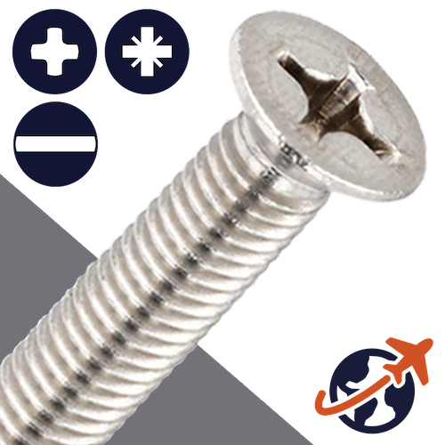 1-2 Week Special Orders - Machine Screws - Flat Head Screws - BelMetric