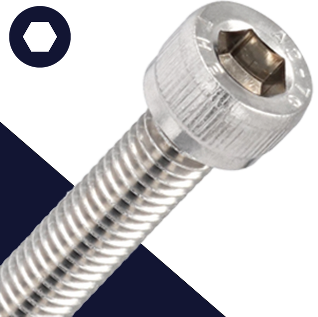 M6X1.0 - A2 Stainless DIN 912 - Allen Socket Head Cap Screw - BelMetric