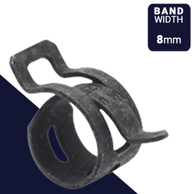 Clamp Full Tab Constant Tension 9mm - 12.5mm, 8mm Band - BelMetric