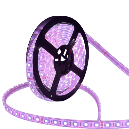 Waterproof LED RGB Strip – 24V, 8W/M, 10mm Width, RGB, IP68, 5M Roll ...