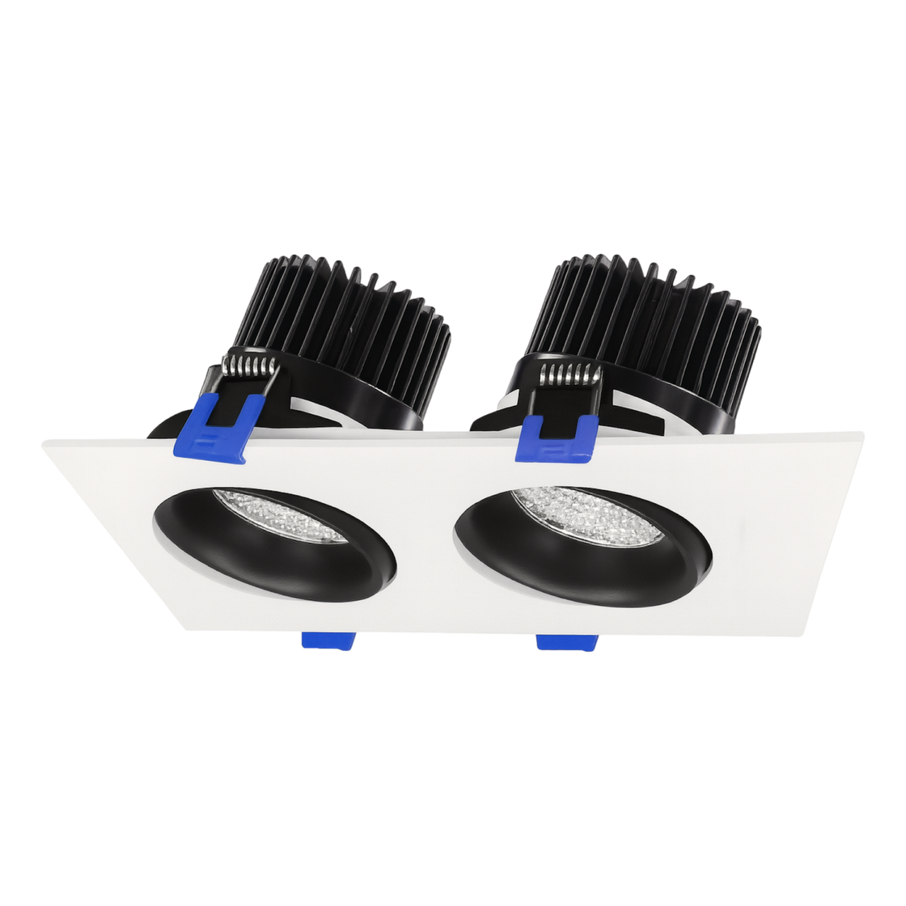 3.5" Dual Head Regressed LED Gimbal Downlight, 24W, 2000 Lumens, 5CCT ...