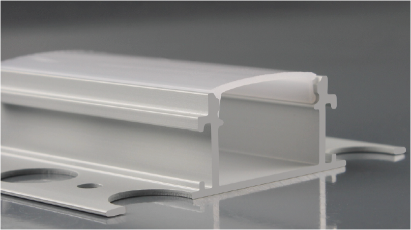 2814B Silver Anodized Aluminum Recessed Profile with White Diffuser, 61 ...