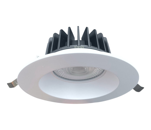 6" Round LED Regressed Downlight, 24W, 5CCT, White Finish - Hi-Bright ...