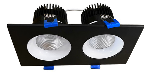 3.5" Dual Head Regressed LED Gimbal Downlight, 24W, 2000 Lumens, 5CCT ...