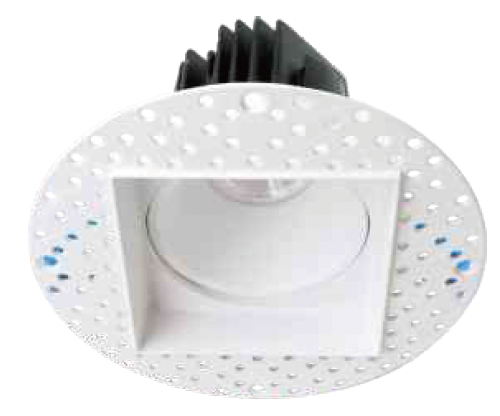 2" Trimless Square LED Regressed Downlight, 8W, 650 lm, 5CCT, CRI>90 ...