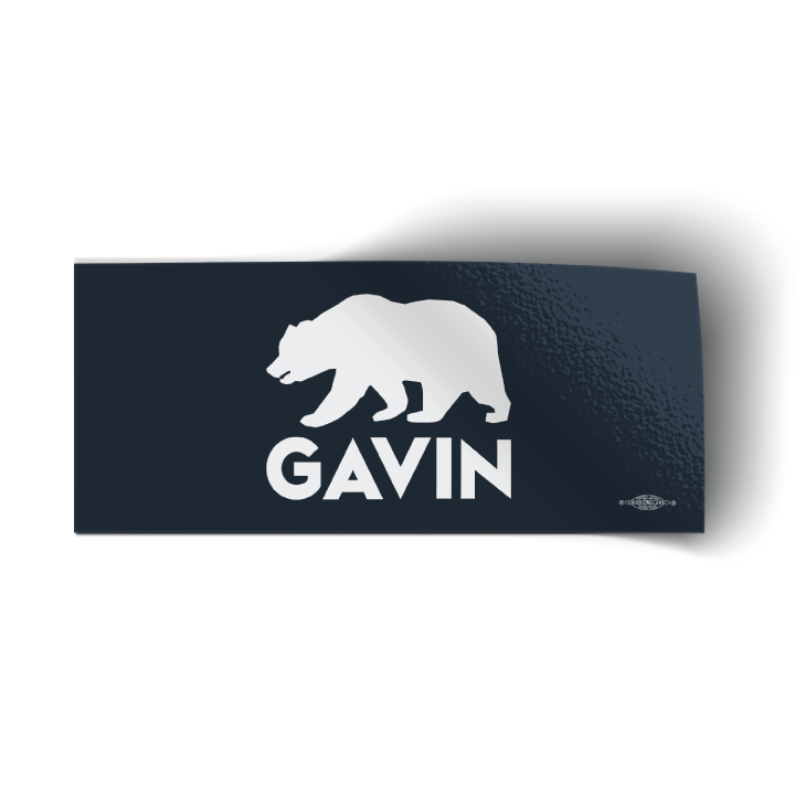 Gavin Bear Combo (7" x 3" Vinyl Sticker -- Pack of Two!) - Gavin Newsom ...