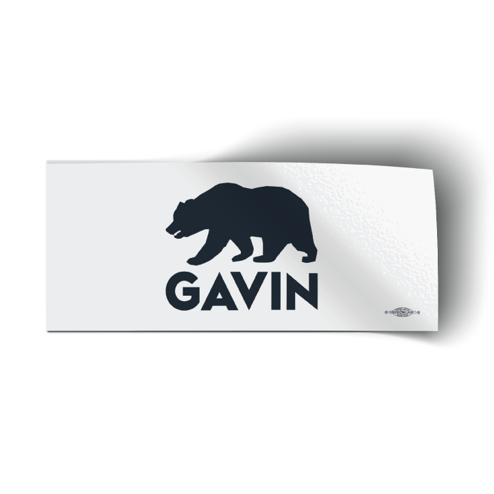 Gavin Bear Combo (7" x 3" Vinyl Sticker -- Pack of Two!) - Gavin Newsom ...