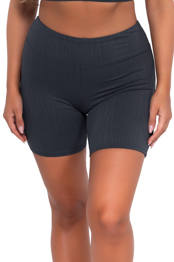Sunsets Solid Bayside Bike Short Slate Seagrass Texture Birthday Suits