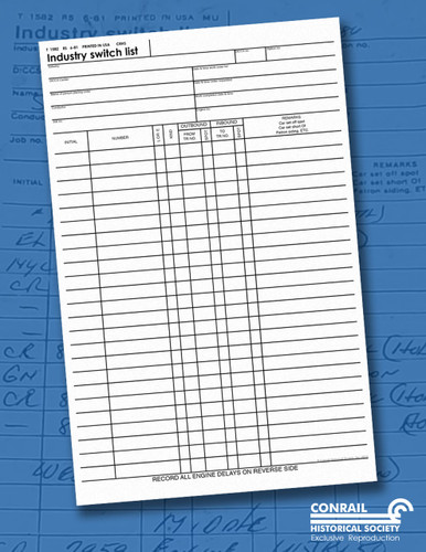 Switch Lists (Reproduction) - The Conrail Shoppe