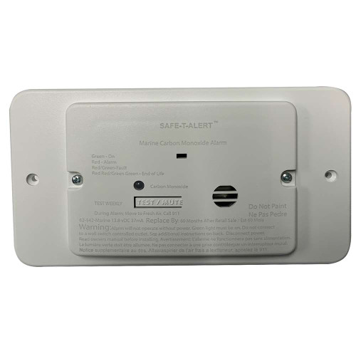 Safe-T-Alert 65 Series Marine Carbon Monoxide Alarm - Flush Mount - 12V ...