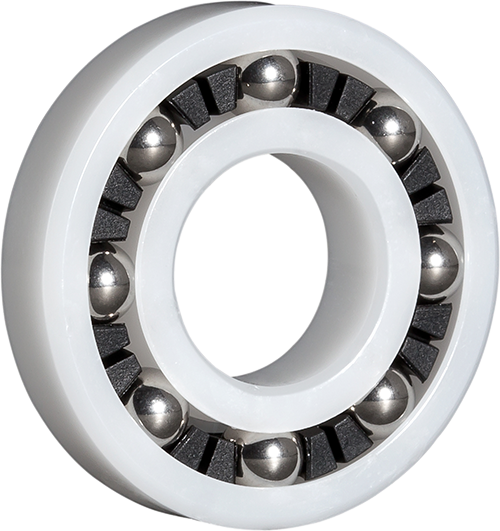 XR12-7/16W-6, SINGLE ROW, INCH SIZE, ACETAL PLASTIC BALL BEARING FITTED ...