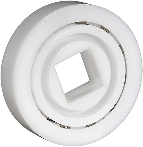 1596, PLASTIC BALL BEARING WITH INTEGRATED SQUARE BORE - 5/8" SQUARE ...